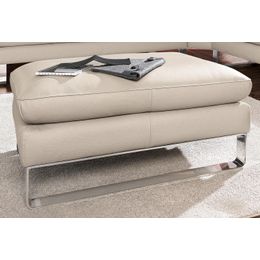 Hocker Calia italia "Dave", grau (fango), B:95cm H:42cm T:68cm, Hocker, Hocker, mit Kufenfu&szlig;