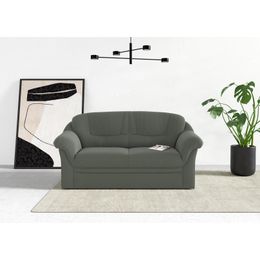 2-Sitzer DOMO collection "Montana f&uuml;r kleine R&auml;ume, Breite 146cm, komfortabel und zeitlos", gr&uuml;n (dunklegr&uuml;n), B:146cm H:84cm T:82cm, 92% Polyester, 8% Nylon, Sofas, bequeme Armlehnen