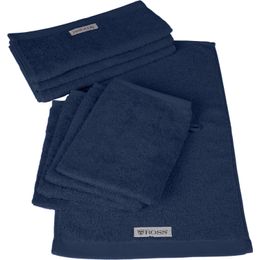 Handtuch Set Ross "Sinfonie", blau (denim), Obermaterial: 100% Baumwolle, Handtuch-Sets, beinhaltet Gästetücher und Waschhandschuhe