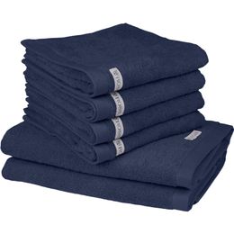 Handtuch Set Ross "Sinfonie", blau (denim), Frottier, Frottier, Obermaterial: 100% Baumwolle, Handtuch-Sets, beinhaltet: Handt&uuml;cher und Badet&uuml;cher