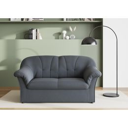 2-Sitzer DOMO collection "Pegnitz f&uuml;r kleine R&auml;ume, Breite 155cm", grau (dunkelgrau), B:155cm H:82cm T:82cm, 92% Polyester, 8% Nylon, Sofas, zeitlos, elegante Armlehnen, komfortabel