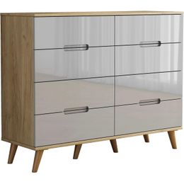 Kommode OTTO HOME "Lund", natur, B:120cm H:95cm T:40cm, ABS-Kunststoff, FSC-zertifizierter Holzwerkstoff, MDF, Melamin, Spanplatte, Sideboards