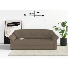 3-Sitzer DOMO collection "Montana f&uuml;r kleine R&auml;ume, Breite 184cm, komfortabel und zeitlos", grau (stone), B:184cm H:84cm T:82cm, 100% Polyester, Sofas, bequeme Armlehnen