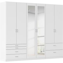 Kleiderschrank Rauch "Kleiderschrank Schrank Garderobe Wäscheschrank WILDBERG", weiß (alpinweiß), B:271cm H:229cm T:54cm, Holzwerkstoff, Schränke, mit 6 Schubladen, obere Schublade mit Holz-Einteilung MADE IN GERMANY