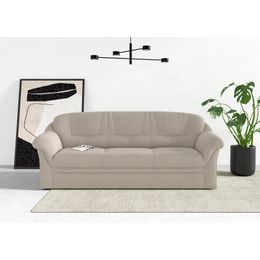 3-Sitzer DOMO collection "Montana f&uuml;r kleine R&auml;ume, Breite 184cm, komfortabel und zeitlos", beige (creme), B:184cm H:84cm T:82cm, 100% Polyester, Sofas, bequeme Armlehnen