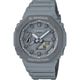 Chronograph Casio G-SHOCK, grau (grau, dunkelgrau), Armbanduhren, Herren, Quarzuhr, Armbanduhr,Herrenuhr,digital, bis 20bar wasserd.Resinarmband