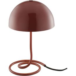 OTTO HOME Tischleuchte "Charlett Pilz Lampe", rot, Ø 20cm H: 31cm, 1 Stk., Leuchten, Tischlampe, Ø 20 cm, Höhe 31 cm, Metall, Spiralfuß, Pilzleuchte, G9