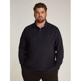 Tommy Hilfiger Big & Tall Langarm-Poloshirt "BT-1985 REGULAR LS POLO-B", Herren, Gr. XXL, blau (desert sky), Jersey, Obermaterial: 96% Baumwolle, 4% Elasthan, TOMMY HILFIGER BIG & TALL, Shirts, in Großen Größen