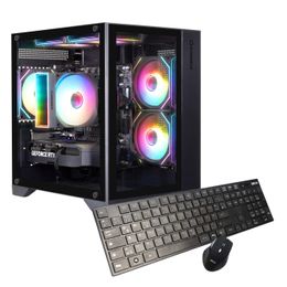 GAMEMAX Gaming-PC "Infinity Mini BK 7616 AMD Ryzen 5 5500 RTX 5050 32GB DDR4 1TB SSD", schwarz, Microsoft Windows 11 Home (64 Bit), 32 GB RAM 1.000 GB SSD, Desktop-PCs, Windows 11