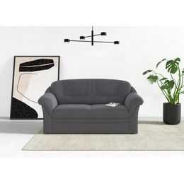 2-Sitzer DOMO collection "Montana f&uuml;r kleine R&auml;ume, Breite 146cm, komfortabel und zeitlos", grau (dunkelgrau), B:146cm H:84cm T:82cm, 100% Polyester, Sofas, bequeme Armlehnen
