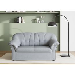 2-Sitzer DOMO collection "Pegnitz f&uuml;r kleine R&auml;ume, Breite 155cm", silber, B:155cm H:82cm T:82cm, 100% Polyester, Sofas, zeitlos, elegante Armlehnen, komfortabel