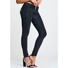 Jeggings Freddy "WRUP2 SUPERSKINNY", Damen, Gr. XL (42), N-Gr, schwarz, Web, Obermaterial: 84% Baumwolle, 16% Elasthan, unifarben, figurbetont lang, Hosen, mit Lifting & Shaping Effekt, superskinny