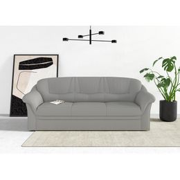 3-Sitzer DOMO collection "Montana f&uuml;r kleine R&auml;ume, Breite 184cm, komfortabel und zeitlos", grau (hellgrau), B:184cm H:84cm T:82cm, 92% Polyester, 8% Nylon, Sofas, bequeme Armlehnen
