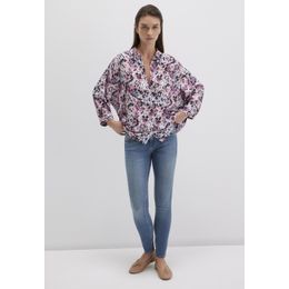 Mavi Damen Langarmbluse "LONG SLEEVE SHIRT"rot abstract ikat print, Gr. L, Jacquardmuster, 100% Viskose, Blusen, Print Bluse