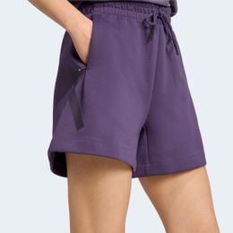 Shorts adidas Sportswear "W Z.N.E. SHORT", Damen, Gr. L, N-Gr, aurora plum, Obermaterial: 57% Polyester, 43% Baumwolle, Hosen