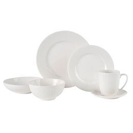 Landscape Kombiservice Nele, Wei&szlig;, Keramik, 24-teilig, Uni, 380 ml,580 ml, Lfgb, lebensmittelecht, Essen & Trinken, Geschirr, Geschirr-Sets, Kombiservice
