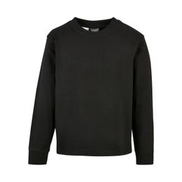 Longsleeve Urban Classics "Urban Classics Herren Boys Boxy Heavy Longsleeve", Mädchen, Gr. 158/164, schwarz, 100% Baumwolle, unifarben, oversize, Rundhals, Shirts
