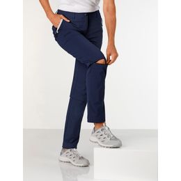 Zip-off-Hose Casual Looks, Herren, Gr. 38, Normalgr&ouml;&szlig;en, blau (marine), 95% Polyamid, 5% Elasthan, unifarben, lang, Hosen
