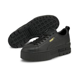 Sneaker Puma "Mayze Classic Sneakers Damen", Damen, Gr. 40, schwarz, Obermaterial: Synthetik, Textil, Kuhleder; Futter: Synthetik, Textil; Innensohle: Textil; Laufsohle: TR (Thermoplastischer Gummi), Schuhe Sneaker