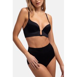 B&uuml;gel-BH Dorina "Sublime Sculpt", Damen, Gr. 85, Cup D, schwarz, Obermaterial: 73% Polyamid, 16% Elasthan, 11% Polyester, unifarben, BHs B&uuml;gel-BH, mit vorgeformten Cups, extra tiefer Ausschnitt