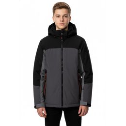 Outdoorjacke Killtec "KOW 223 BYS JCKT", Jungen, Gr. 128, grau (anthrazit), Obermaterial: 100% Polyester. Futter: 100% Polyester. Wattierung: 100% Polyester, Jacken