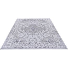Teppich Gino Falcone "Cecilia 069" Gr. 3, grau (grau, beige), B:140cm H:3mm L:200cm, Kunstfaser, Teppiche, Teppich, Flachgewebe, bedruckt, Orient-Optik