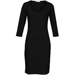 Peter Hahn - Jersey-Kleid mit Rundhals-Ausschnitt, schwarz, Gr. 40 / M