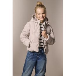 Steppjacke KIDS Only "KOGDOLLY SHORT PUFFER JACKET OTW", Jungen, Gr. 116, grau (pumice stone), Web, Obermaterial: 60% Polyester, 40% Nylon, unifarben, normal, Jacken