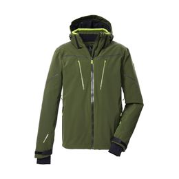 Skijacke Killtec "KSW 50 MN SKI JCKT", Herren, Gr. L, waldmeister, Oberstoff: 84% Polyamid, 16% Elasthan, Futter: 100% Polyester, Füllung: 100% Polyester (recycelt), Jacken, Herren Skijacke: wasserdicht, atmungsaktiv, 4-Wege-Stretch, Schneefang