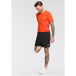 Shorts Puma "ESS TAPE WOVEN SHORTS 5"", Herren, Gr. L, N-Gr, schwarz (Puma schwarz), Twill, Obermaterial: 100% Polyester, bedruckt, regular fit kniefrei, Hosen, für Herren, Tape Streifen am Bein