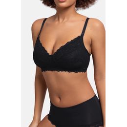 Still-BH Dorina "VALERIA NURSING BRA", Damen, Gr. 95, Cup E, schwarz, Spitze, Obermaterial: 89% Nylon, 11% Lyocell, BHs Still-BH, mit B&uuml;gel, Stillclips f&uuml;r Einhandbedienung, mit Spitze