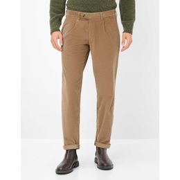 Bundfaltenhose Eurex By Brax "Style LUIS", Herren, Gr. 25U, Unterbauchgrößen, beige, Web, 98% Baumwolle, 2% Elasthan, Hosen