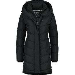 alife and kickin Winterjacke ALIFE & KICKIN "Damen AngelaAK A", Damen, Gr. M, schwarz (moonless), 100% Polyester, Jacken, Warme gefütterte Damen Winterjacke mit kuschligem Teddy-Innenfutter
