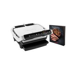 Tefal Optigrill Deluxe GC707D, Kontaktgrill silber/schwarz, 2.000 Watt