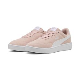 Sneaker Puma "Court Lally Sneakers Damen", Damen, Gr. 39, rosa (rose quartz wei&szlig; pink), Obermaterial: Textil, Kuhleder, Synthetik, Leder; Futter: Textil; Innensohle: Textil; Laufsohle: Gummi, Schuhe Sneaker