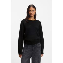 BOSS Orange Damen Strickpullover "Fenne Premium Damenmode"schwarz 001, Gr. L, unifarben, Strick, Obermaterial: 35% Alpaka, 35% Wolle, 30% Polyamid,