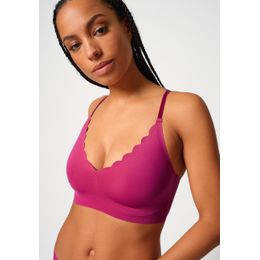 Skiny Damen Bustier "Micro Essentials", Gr. 42sangria, Obermaterial: 72% Polyamid, 28% Elasthan, unifarben, Basic, BHs, herausnehmbare Pads, nahtlos,