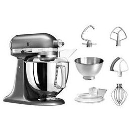 KitchenAid K&uuml;chenmaschine "5KSM175PSEMS MEDALLION-SILBER", silber (medallion, silber), B:37cm H:36cm, K&uuml;chenmaschinen, mit Zubeh&ouml;r im Wert von ca. 112,-&euro; UVP, K&uuml;chenmaschine