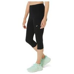 Lauftights asics "ROAD HIGH WAIST CAPRI TIGHT", Damen, Gr. XS (34), N-Gr, schwarz (performance), Obermaterial: 78% Polyester, 22% Elasthan, Hosen