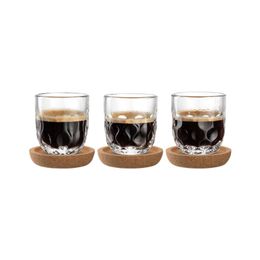 Leonardo Espresso-Set mit Untersetzer Gocce 60 ml 3er Set
