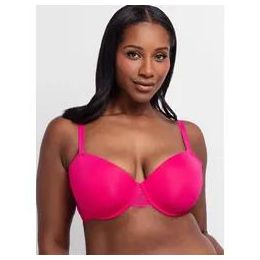 B&uuml;gel-BH Dorina "Willa", Damen, Gr. 80, Cup G, schwarz (pink, schwarz), Obermaterial: 57% Polyamid, 33% Polyester, 10% Elasthan, BHs B&uuml;gel-BH, gepolsterte Cups, Spitze, uni