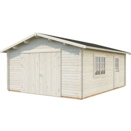 Garage Palmako "Roger", beige, Massivholz, Garagen, BxTxH: 514x598x287 cm, mit Holztor, naturbelassen