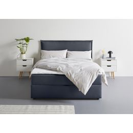 Boxbett s.Oliver "Alissia", denim, blau, B:158cm L:206cm, Komplettbetten, Boxbett mit Bettkasten, inkl. Topper