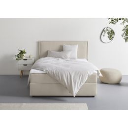 Boxbett s.Oliver "Alissia", beige, B:158cm L:206cm, Komplettbetten, Boxbett mit Bettkasten, inkl. Topper