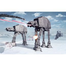 Vliestapete Komar "Digitaldruck Vlies - STAR WARS Battle of Hoth - Größe 400 x 260 cm", bunt (bunt, bunt), B:400m L:260m, Vlies, Tapeten, Wohnzimmer, Schlafzimmer