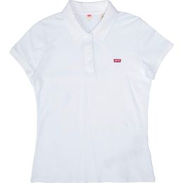 Levi's Poloshirt LEVI'S "Slim Polo Neutrals", Damen, Gr. M (38), weiß, Jersey, Obermaterial: 95% Baumwolle, 5% Elasthan, slim fit normal, ohne Ausschnitt, Shirts