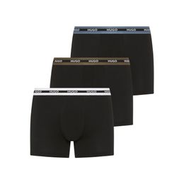 HUGO UNDERWEAR Herren Trunk "BOXERBR TRIPL PLANET", Gr. Mschwarz 003, Jersey, Obermaterial: 95% Baumwolle, 5% Elasthan, Unterhosen, kontrastfarbener