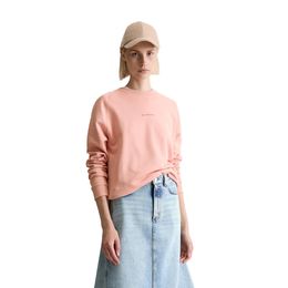 Marc O'Polo Sweatshirt MARC O'POLO DENIM "aus Organic Cotton", Damen, Gr. XS, rose powder, Obermaterial: 100% Baumwolle, unifarben, relaxed fit, Rundhals, Bündchen, Sweatshirts