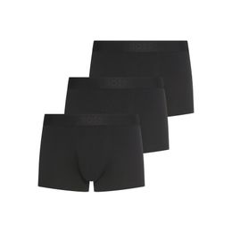 Trunk BOSS "3P Trunk BOSS ONE", Herren, Gr. L, schwarz 002, Jersey, Obermaterial: 95% Baumwolle, 5% Elasthan, Unterhosen, mit unifarbenen Bund