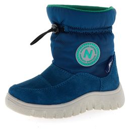 Winterstiefel Naturino "VARNA 2 WP", Damen, Gr. 28, blau (hellblau), Nylon, Veloursleder, Schuhe Winterstiefel, Snowboots, Winterschuh mit Wollfutter, Gr&ouml;&szlig;enschablone zum Download